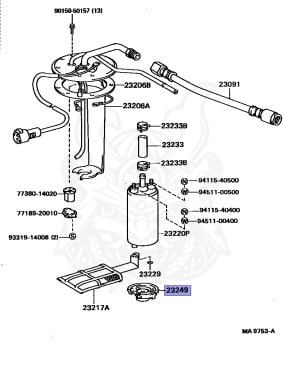 23249-74150 - Toyota - RUBBER, CUSHION (FOR FUEL PUMP) - Nengun Performance
