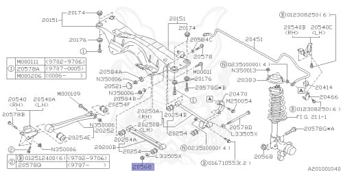 20550AA010 - Subaru - Self Locking Nut - Nengun Performance