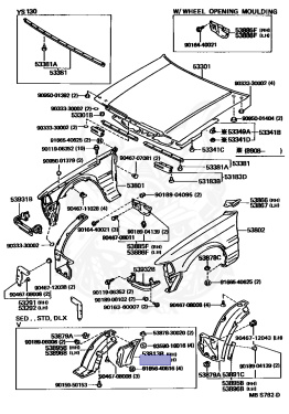 53814-30040 - Toyota - EXTENSION, FRONT FENDER, LH - Nengun Performance