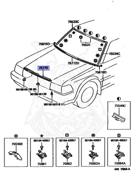75770-30250 - Toyota - Moulding Assy, Hood, Front - Nengun Performance