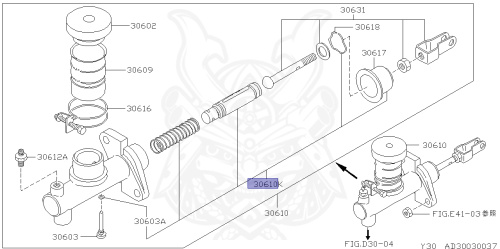 30611-0H625 - Nissan - PISTON KIT, CLUTCH MASTER CYLINDER - Nengun ...