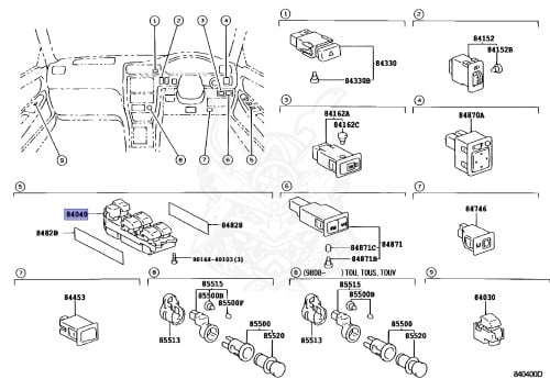 84040-22040 - Toyota - MASTER SWITCH ASSY,MULTIPLEX NETWORK - Nengun ...