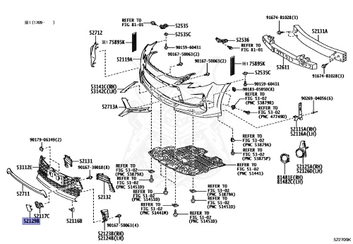 52129-22080 - Toyota - COVER, FRONT BUMPER, LOWER - Nengun Performance