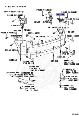 52155-47010 - Toyota - SUPPORT, REAR BUMPER SIDE, RH - Nengun Performance