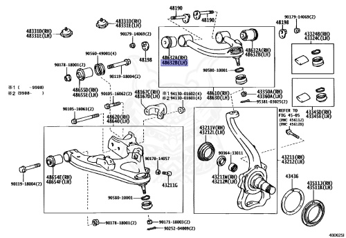 48632-60010 - Toyota - BUSH, FRONT SUSPENSION UPPER ARM - Nengun ...