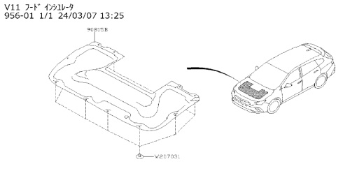 90815VC000 - Subaru - Insulator, Front Hood - Nengun Performance