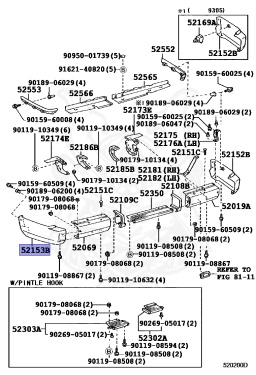 52107-60150-B1 - Toyota - EXTENSION, REAR BUMPER, LH - Nengun Performance
