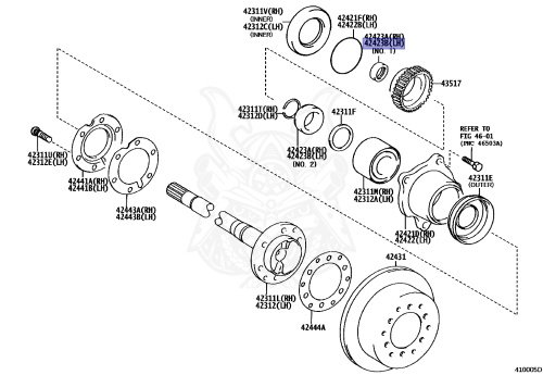 42423-60020 - Toyota - RETAINER, REAR AXLE BEARING, INNER - Nengun ...
