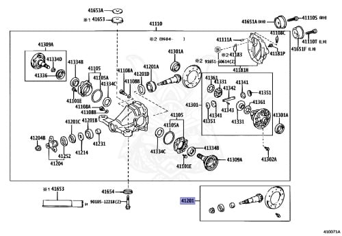 41201-80021 - Toyota - Final Gear Kit, Rear Differential - Nengun ...