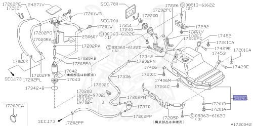 17202-44F00 - Nissan - Tank Assembly, Fuel - Nengun Performance