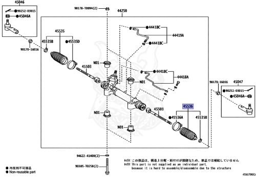 45535-09390 - Toyota - STEERING RACK BOOT - Nengun Performance