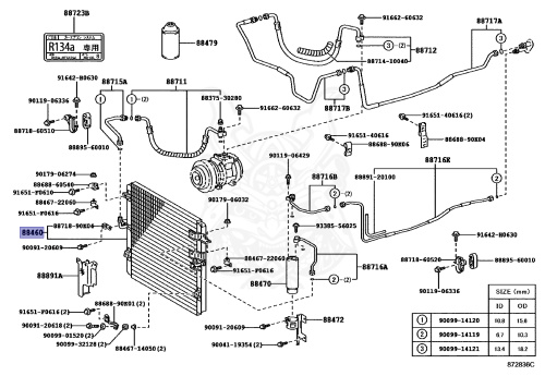 88340-60020 - Toyota - CONDENSER ASSY, COOLER - Nengun Performance