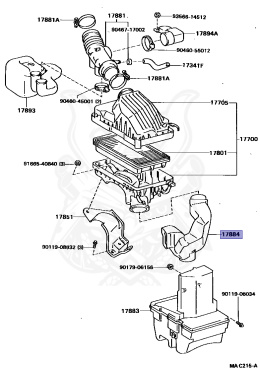 17882-16100 - Toyota - HOSE, AIR CLEANER, NO.4 - Nengun Performance