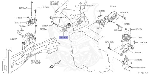 11350-JA00A - Nissan - ROD ASSEMBLY, TORQUE - Nengun Performance