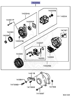 MD321899 - Mitsubishi - ALTERNATOR ASSY - Nengun Performance
