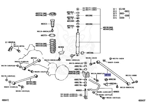48740-60080 - Toyota - ROD ASSY, REAR LATERAL CONTROL - Nengun Performance