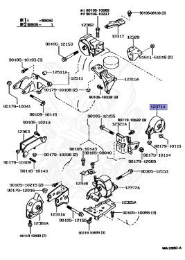 12371-15200 - Toyota - INSULATOR, REAR ENGINE MOUNT - Nengun Performance