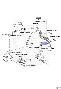 44416-12220 - Toyota - RETURN TUBE (FOR STEERING GEAR OUTLET) - Nengun ...