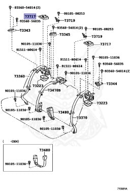 73717-50020-B5 - Toyota - COVER, CHILD RESTRAINT SEAT TETHER ANCHOR ...