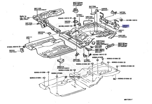 58307-12820 - Toyota - Panel Sub-assy, Body Lower Back - Nengun Performance