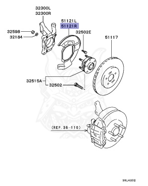 MB895606 - Mitsubishi - COVER,FR BRAKE DISC,RH - Nengun Performance