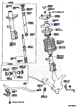 48044-32010 - Toyota - Upper Seat, Front Spring - Nengun Performance