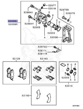 MB858464 - Mitsubishi - CALIPER KIT,RR BRAKE,LH - Nengun Performance