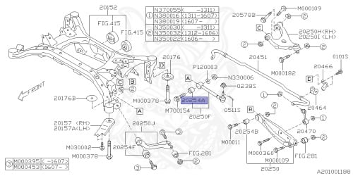 20254FG020 - Subaru - BUSHING B-LATERAL LINK - Nengun Performance