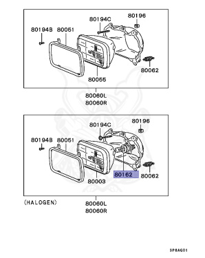 MS820962 - Mitsubishi - HEADLAMP BULB - Nengun Performance