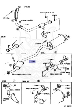 17405-64071 - Toyota - EXHAUST TAIL PIPE ASSY - Nengun Performance