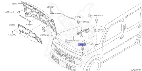 65822-3U010 - Nissan - Bumper, Hood - Nengun Performance