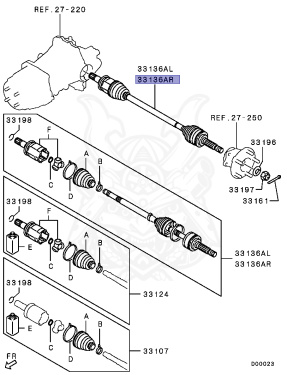 3715A134 - Mitsubishi - RR AXLE SHAFT ASSY, RH - Nengun Performance