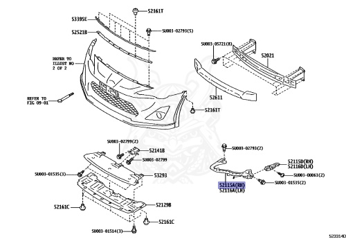 SU003-07155 - Toyota - FRONT BUMPER SIDE SUPPORT, RH - Nengun Performance