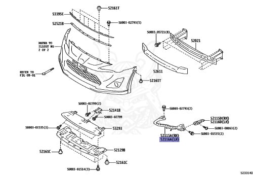 SU003-07156 - Toyota - FRONT BUMPER SIDE SUPPORT, LH - Nengun Performance