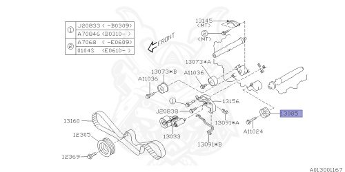 13085AA080 - Subaru - Idler Complete Belt No.2 - Nengun Performance