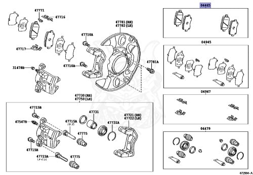 04465-02080 - Toyota - FRONT DISC BRAKE PAD KIT - Nengun Performance