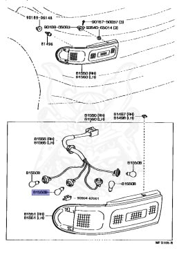 99132-21210 - Toyota - Bulb (for Rear Combination Lamp) - Nengun ...