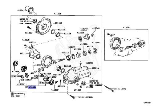 41039-21010 - Toyota - DIFFERENTIAL GEAR KIT - Nengun Performance