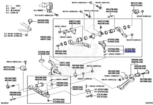 43350-39095 - Toyota - Front Upper Ball Joint Assy, Lh - Nengun Performance
