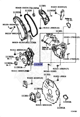 11322-17021 - Toyota - Cover, Timing Gear, No.2 - Nengun Performance