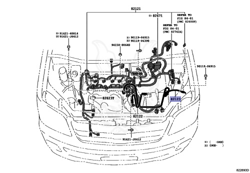 82123-28360 - Toyota - ENGINE WIRING HARNESS, NO.3 - Nengun Performance