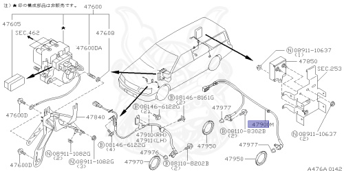 47900-0V100 - Nissan - Sensor Assembly, Antiskid Rear - Nengun Performance