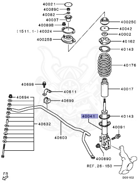 4060A379 - Mitsubishi - Front Suspension Strut - Nengun Performance