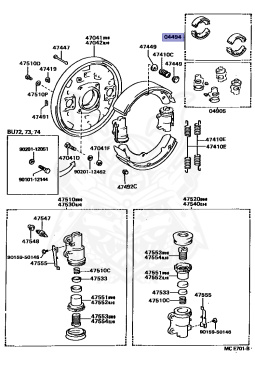 04494-36100 - Toyota - FRONT BRAKE SHOE KIT - Nengun Performance