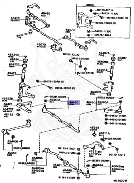45450-39185 - Toyota - STEERING RELAY ROD ASSY - Nengun Performance