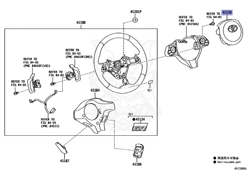 45130-48300-C0 - Toyota - HORN BUTTON ASSY - Nengun Performance