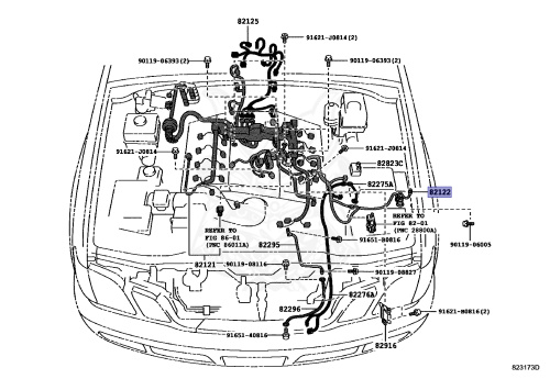 82122-60352 - Toyota - Wire, Engine, No.2 - Nengun Performance