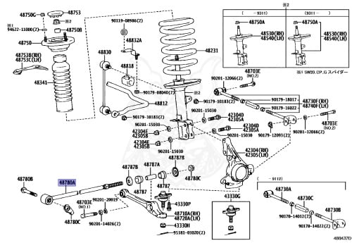 48780-17040 - Toyota - Rod Assy, Strut, Rear - Nengun Performance