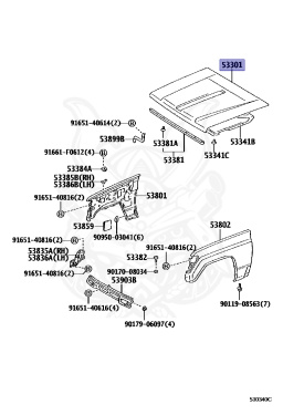 53301-60131 - Toyota - HOOD SUB-ASSY - Nengun Performance