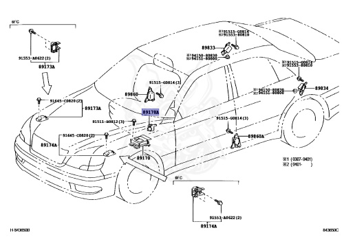 89178-06020 - Toyota - Sensor, Seat Position Air Bag - Nengun Performance